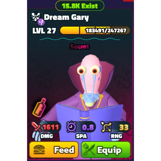 Dream Gary Secret Formula| Spongebob TD - Game Item - Gameflip