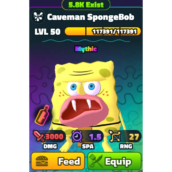 Secret Formula Caveman Spongebob | Spongebob TD - Other Game Item ...