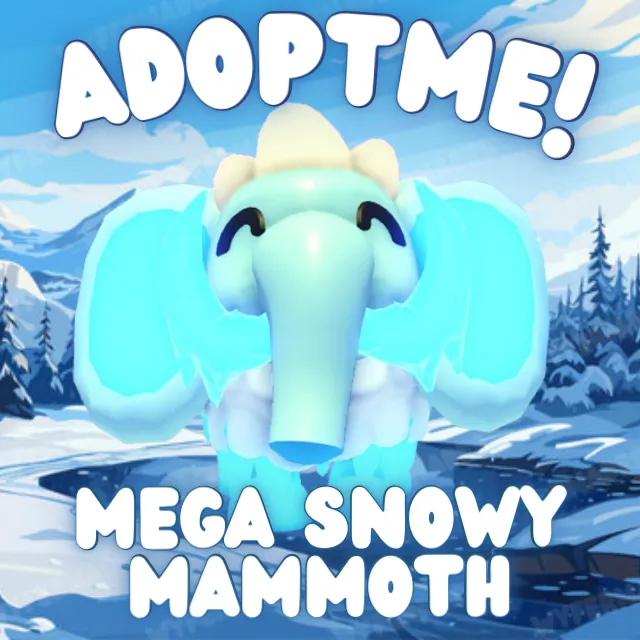 Mega Snowy Mammoth - Adopt Me Game Item - Gameflip