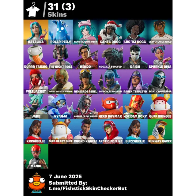 Fortnite Account OG - 31 skins | Juice WRLD, Hatsune Miku, Polar Peely ...