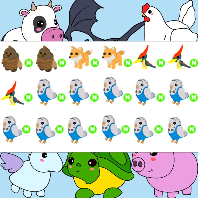 Adopt Me Pets x18 - Roblox Game Items - Gameflip