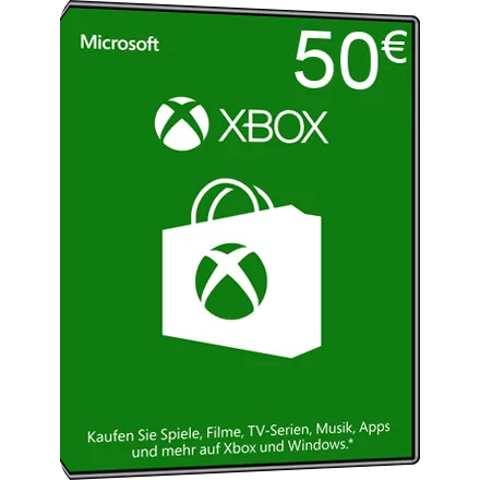 50.00 EUR Microsoft gift card (EUROPE) - Xbox Gift Card Gift Card ...