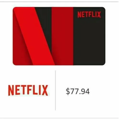 $77.94 Netflix Gift Card CONVERTIBLE INSTANT BEST PRICE - Other Gift ...