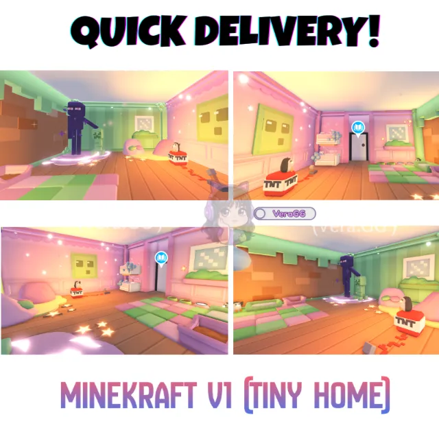Minecraft V1 House | Adopt Me (Tiny Home) - Other Game Item - Gameflip