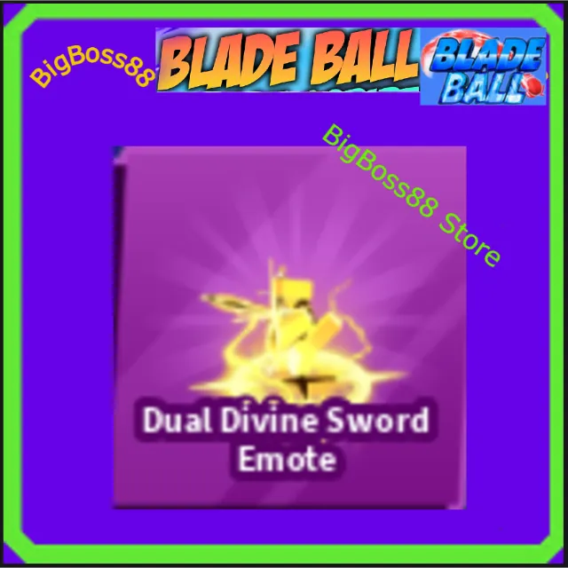 Dual Divine Sword Emote - Blade Ball - Blade Ball Game Item - Gameflip