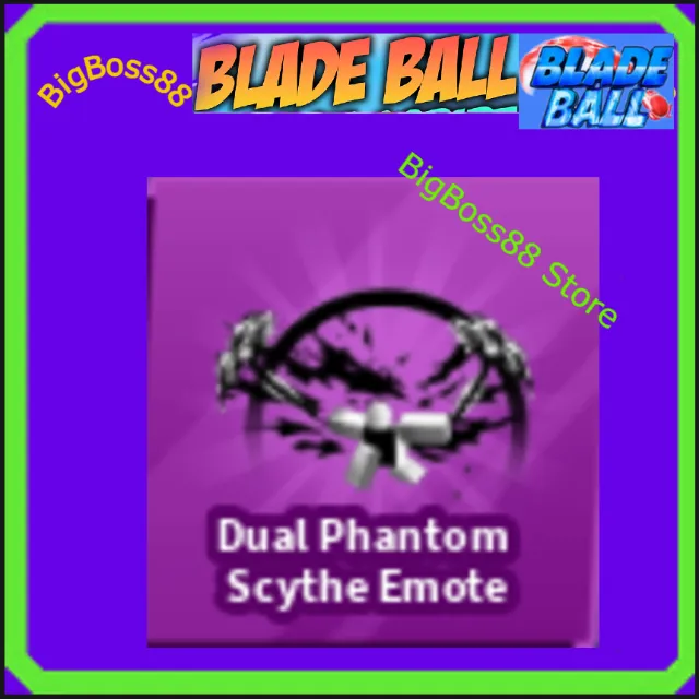 Dual Phantom Scythe Emote - Blade Ball - Blade Ball Game Item - Gameflip