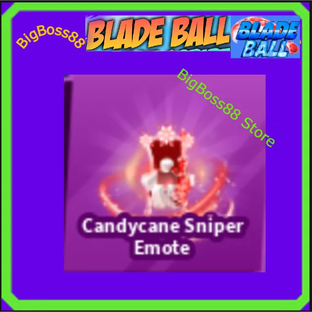 Candycane Sniper Emote - Blade Ball - Blade Ball Game Item - Gameflip
