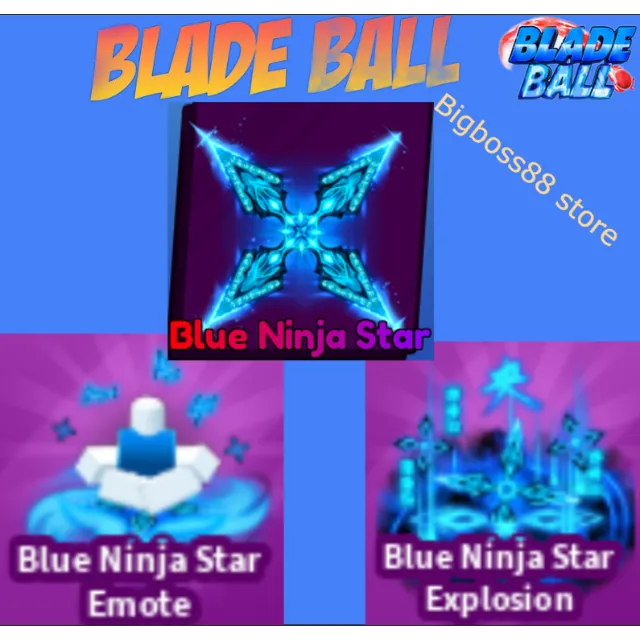 Blue Ninja Star Full set - Blade Ball - Blade Ball Game Item - Gameflip