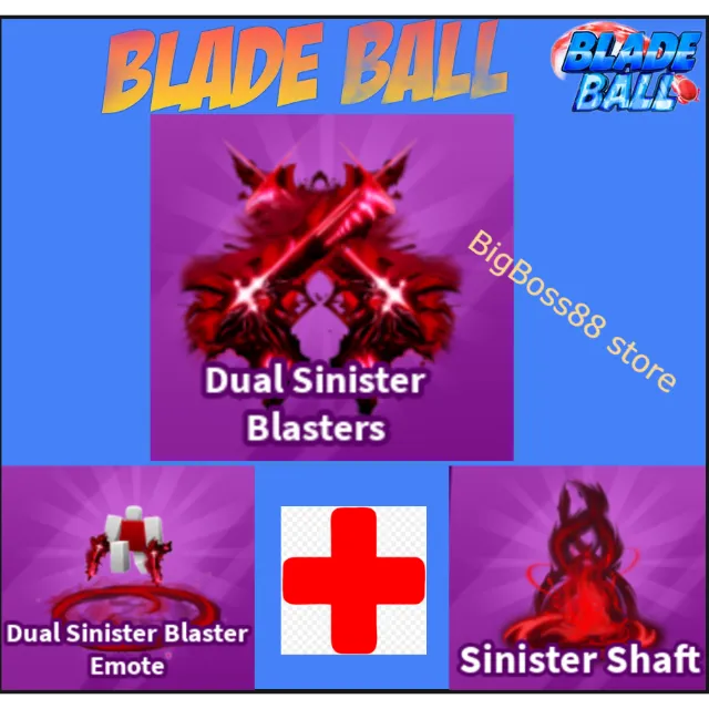 Dual Sinister Blasters Full set - Blade Ball - Blade Ball Game Item ...