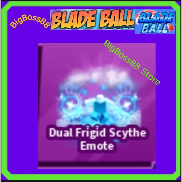 Dual Frigid Scythe Emote - Blade Ball - Blade Ball Game Item - Gameflip