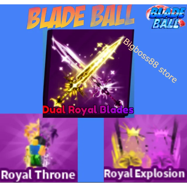 Dual Royal Blades Full set - Blade Ball - Blade Ball Game Item - Gameflip