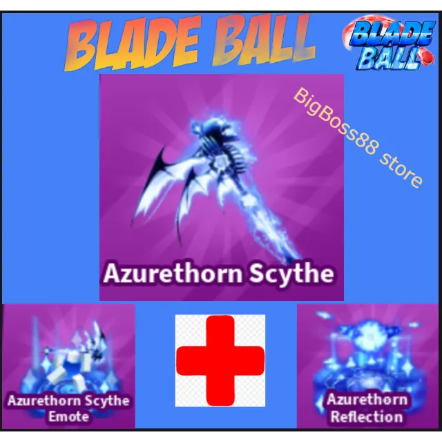 Azurethorn Scythe Full Set - Blade Ball - Blade Ball Game Item - Gameflip