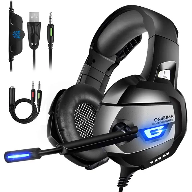 NIKUMA Stereo [Updated] Gaming Headset PS4, Xbox One, PC, PS3, 7.1 ...