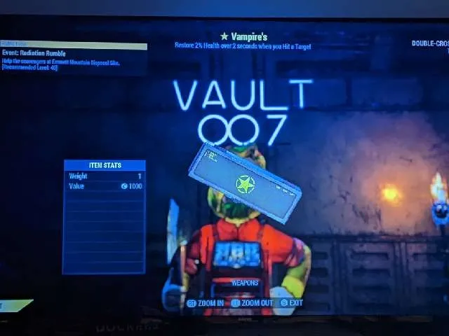 Vampires Mod - Fallout 76 Game Items - Gameflip