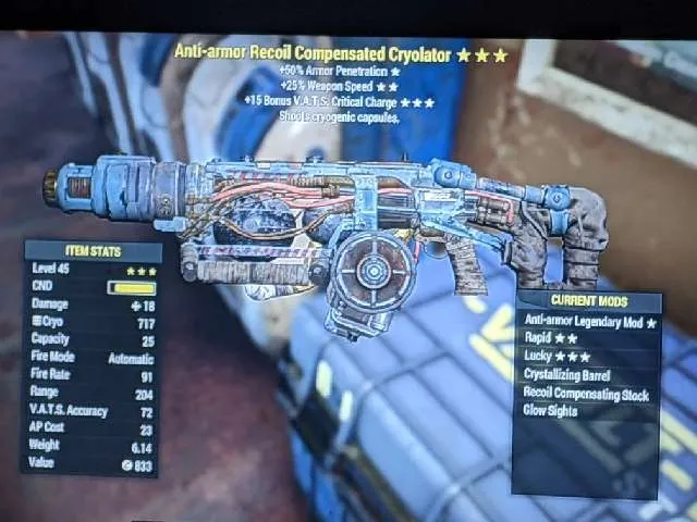 Weapon | Anti Armor FFR Cryo - Fallout 76 Game Item - Gameflip
