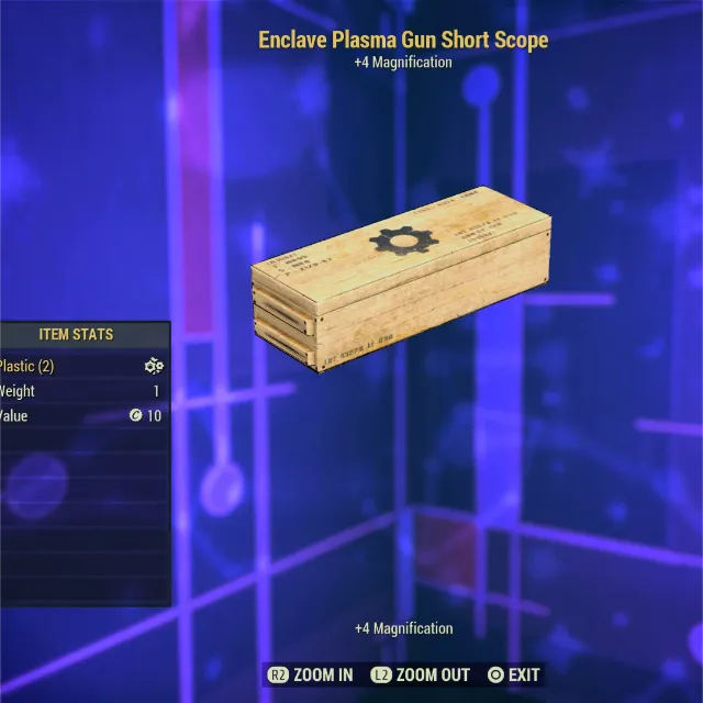 Enclave Plasma Gun Short Scope - Fallout 76 Game Item - Gameflip