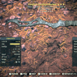 Vampire SSS Machete - Game Items - Gameflip