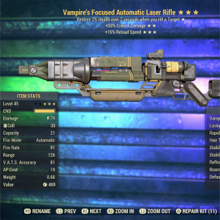 Vampire 50C FR Laser Rifle - Game Items - Gameflip