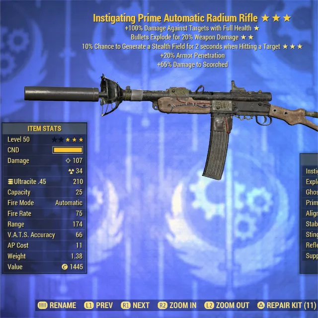 IE Ghost Radium Rifle - Fallout 76 Game Item - Gameflip