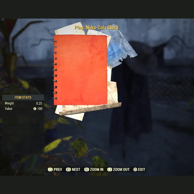 Plan | Nuka-Cola Clock - Fallout 76 Game Items - Gameflip