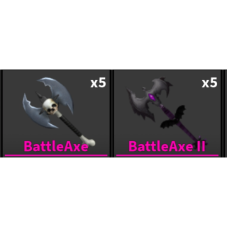 Mm2 Battleaxe set x5 - Game Items - Gameflip