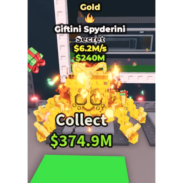 Giftini Spyderini Gold |SAB Secret - Steal a Brainrot Game Item - Gameflip