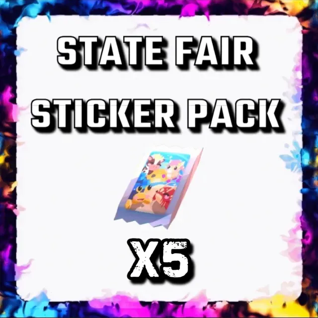 STATE FAIR STICKER PACK x5 ADOPT ME - Adopt Me Game Item - Gameflip