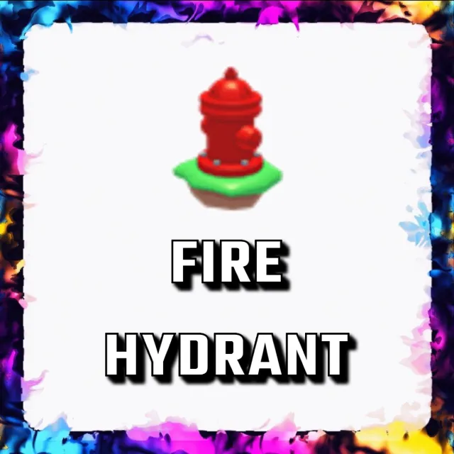 FIRE HYDRANT ADOPT ME - Adopt Me Game Item - Gameflip