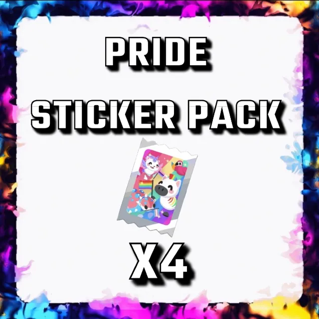 PRIDE STICKER PACK x4 ADOPT ME - Adopt Me Game Item - Gameflip