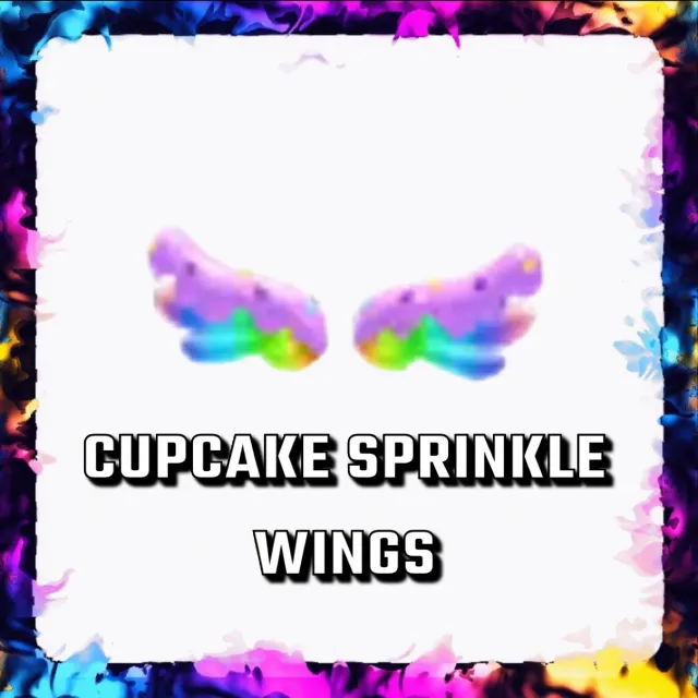 CUPCAKE SPRINKLE WINGS ADOPT ME - Roblox Game Items - Gameflip