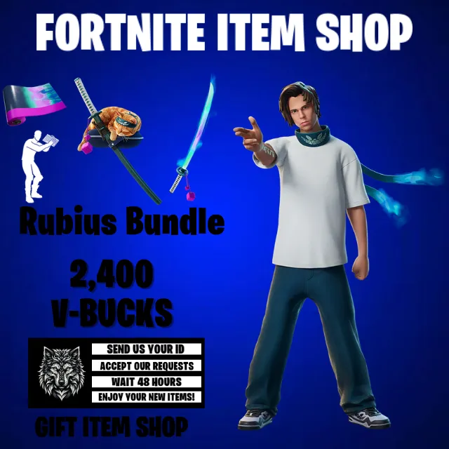 Rubius Bundle 2400 V-BUCKS - Fortnite Game Item - Gameflip
