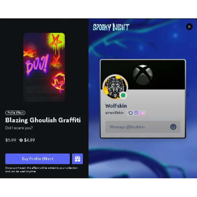 DISCORD NITRO SHOP DECORATION - Blazing Ghoulish Graffiti - Game Items ...