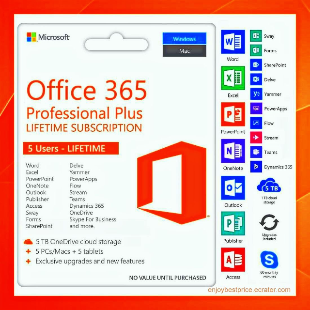 Microsoft Office 365 2019 Lifetime For 5 Pcs Mac/ Win 5 TB Cloud [100% GENUINE] - Other - Gameflip