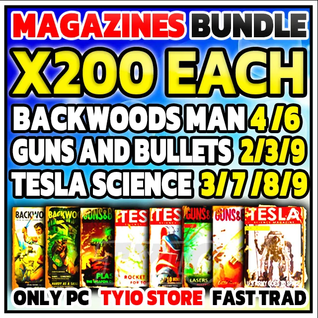 BACKWOODS MAN 4-6 / Tesla Science 3-7-8-9 / Guns and Bullets 2-3-9 ...