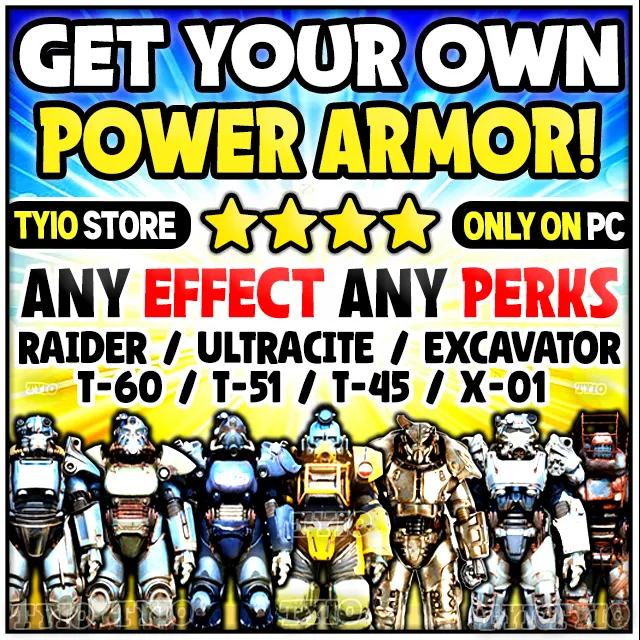 FALLOUT 76 ANY Power Armor [ t-60 / t-51 / t-45 / x-01 / RAIDER ...