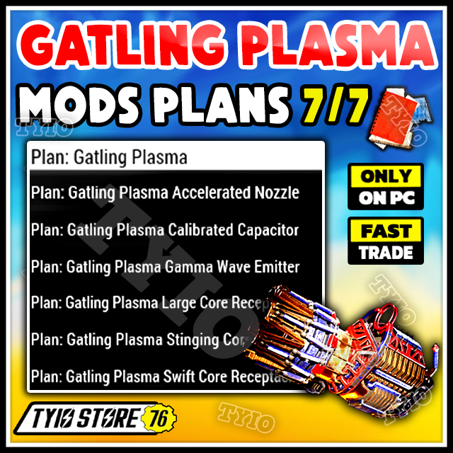 Gatling Plasma Plans - Fallout 76 Game Item - Gameflip