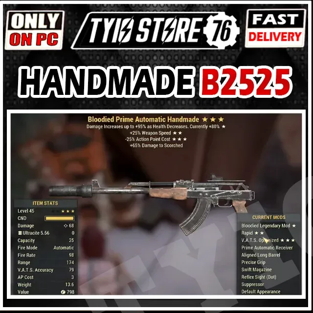 HANDMADE B2525 - Fallout 76 Game Item - Gameflip