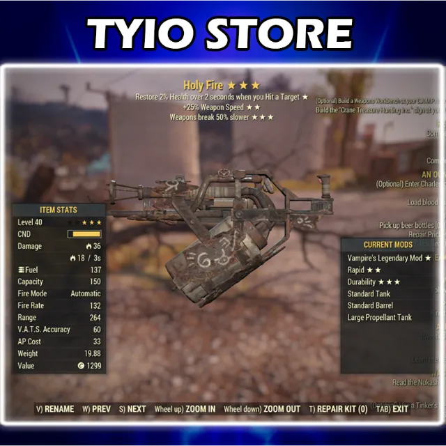 HOLY FIRE - Fallout 76 Game Items - Gameflip