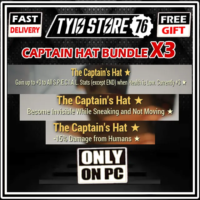 THE Captain Hat Bundle - Fallout 76 Game Items - Gameflip