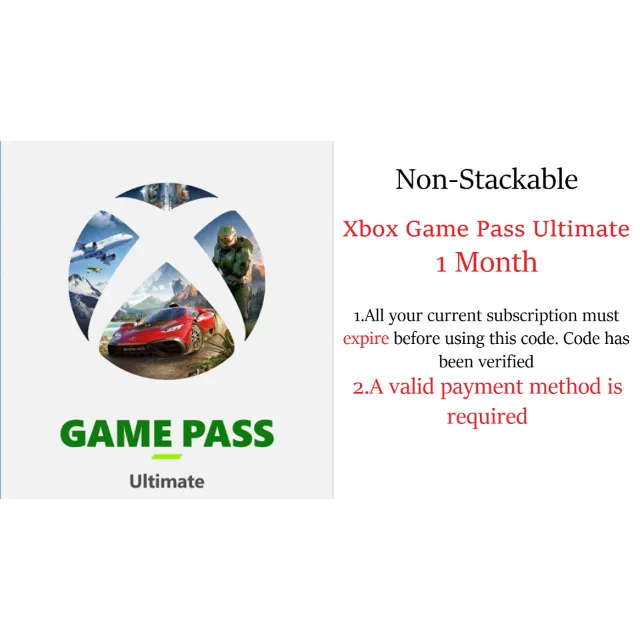 Xbox Game Pass Ultimate 1 Month Trial - [NON-STACKABLE] - Xbox Game Pass บัตรของขวัญ - Gameflip