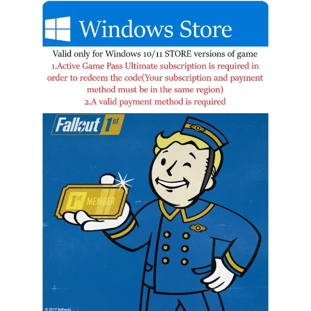 Fallout 1st - 1 Month Subscription Windows Store Key - Other Games ...
