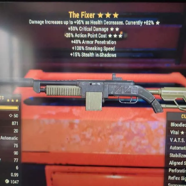 B50c25 The Fixer - Fallout 76 Game Item - Gameflip
