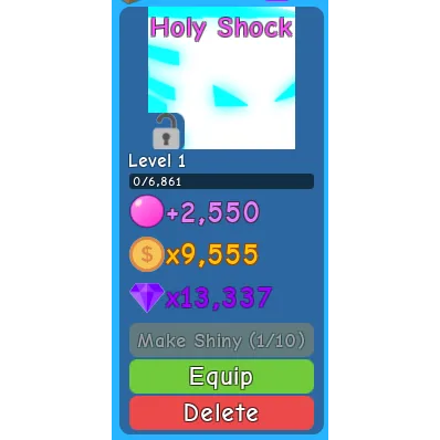 Pet | 1x Holy Shock - BGS - Roblox Itens de Jogos - Gameflip