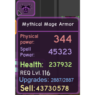 Gear | Mythical Mage Armor - Game Items - Gameflip