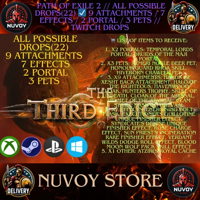 PATH OF EXILE 2 // ALL POSSIBLE DROPS(22) ☑️ 9 ATTACHMENTS / 7 EFFECTS ...