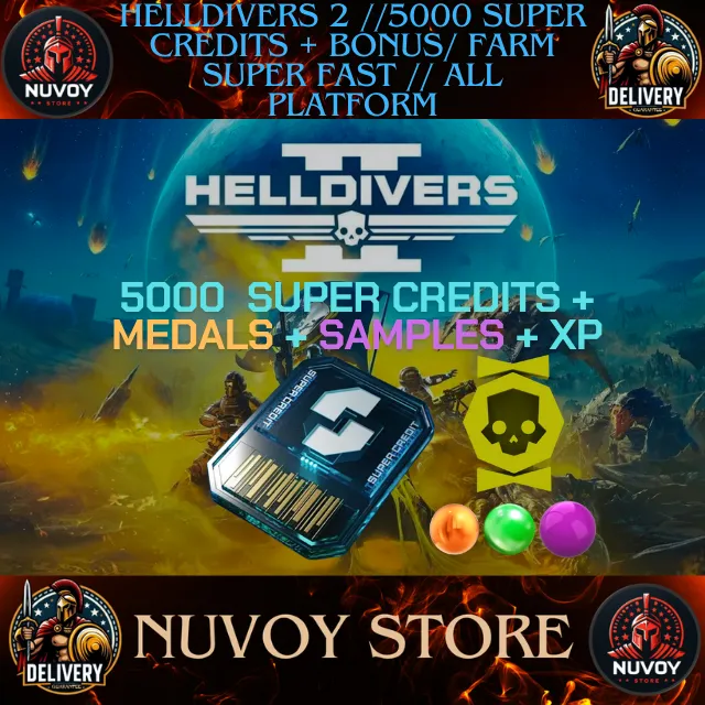HELLDIVERS 2 // 5000 SUPER CREDITS + BONUS / farm super fast // all ...