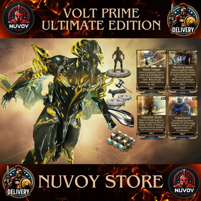 Volt Prime Ultimate Edition // All Platform + 1 Warframe Slot + 1 Orokin Reactor + 2 Weapon Slot ...