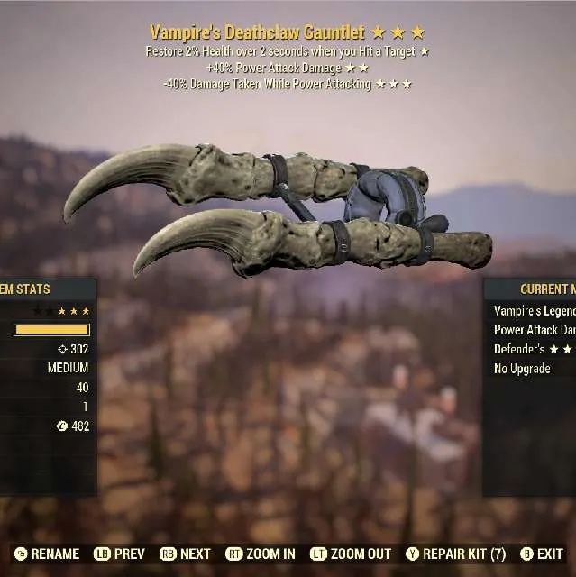 Weapon | V4040 Deathclaw Gauntlet - Fallout 76 Game Items - Gameflip
