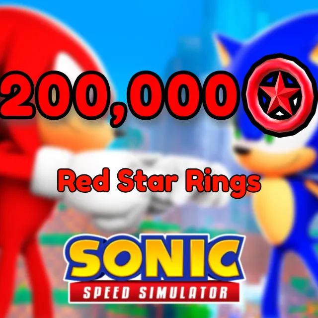 Sonic Speed Simulator | 200,000 Red Star Rings - Game Item - Gameflip