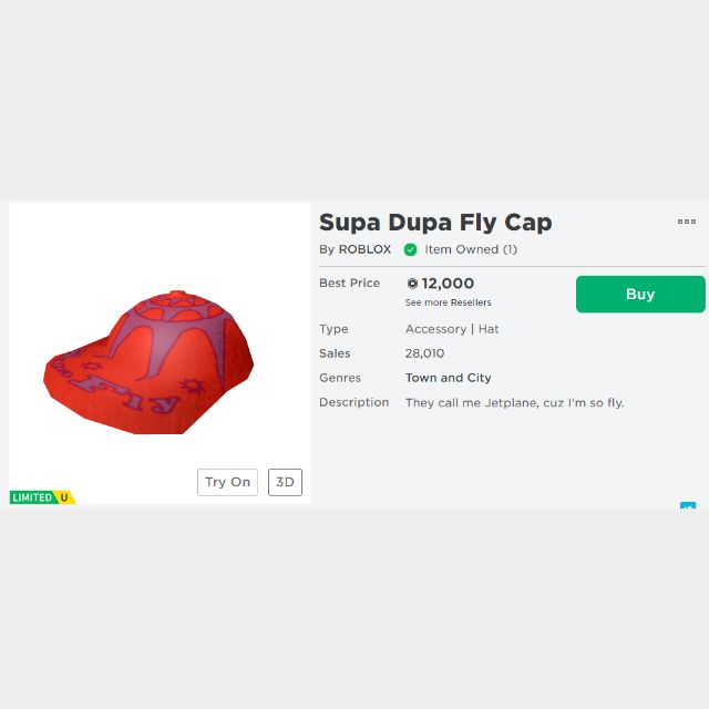 Limited | Supa Dupa Fly Cap - Spiel Artikel - Gameflip